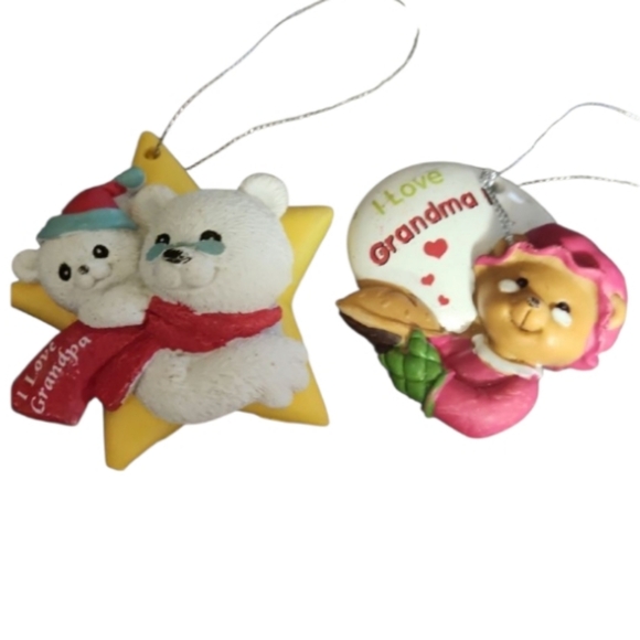 Holiday | Vintage Grandma And Grandpa Love Bear Ornaments | Poshmark